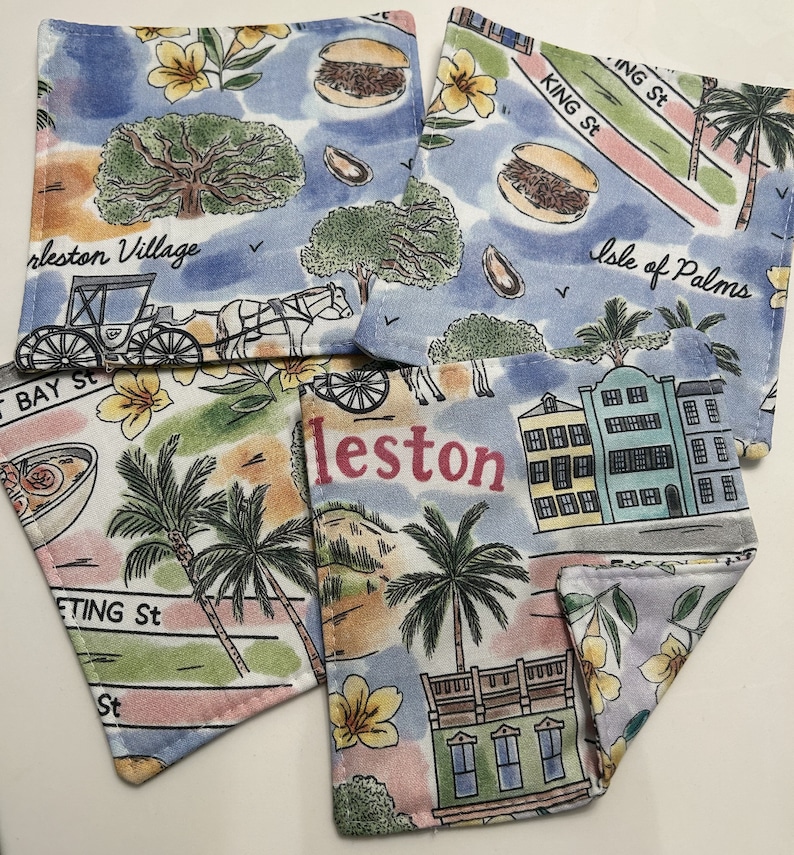 Charleston South Carolina Coasters in Gift Box, Gifts Under 25 ...