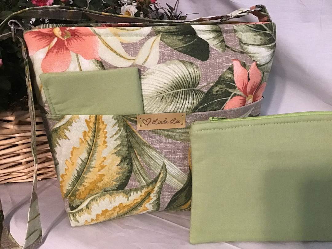 Tropical Canvas Purse, Tote or Laptop Bag, Tropical Purse, Palm Tree ...