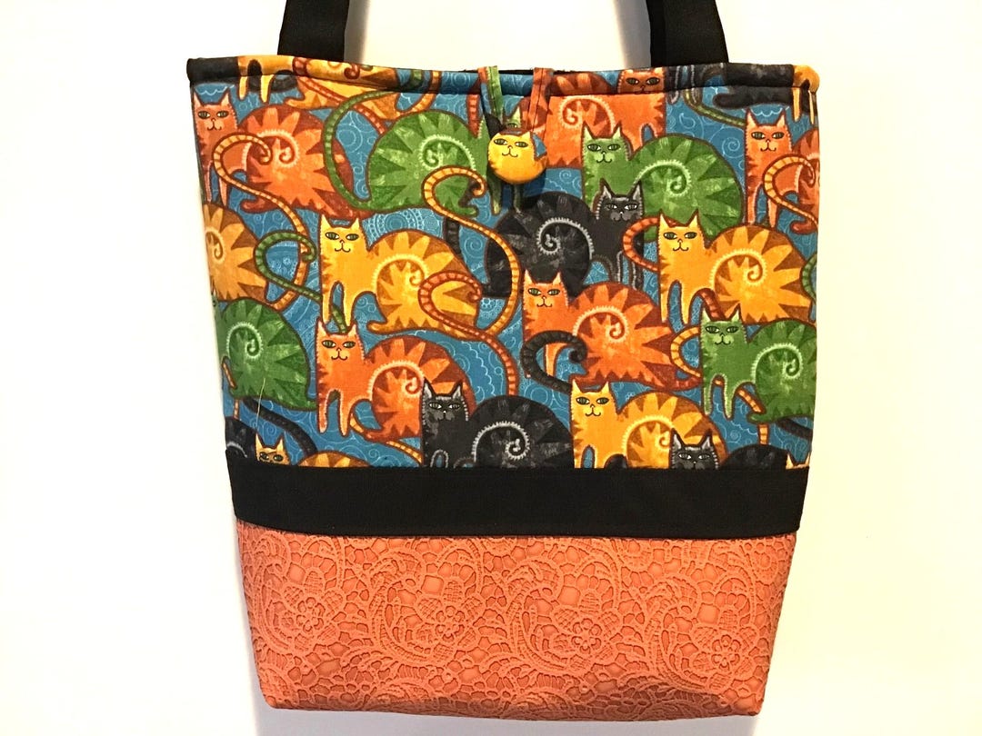 Colorful Cat Purse, Cat Tote Bag, Cat Lover Gifts, Cat Collector Gifts ...