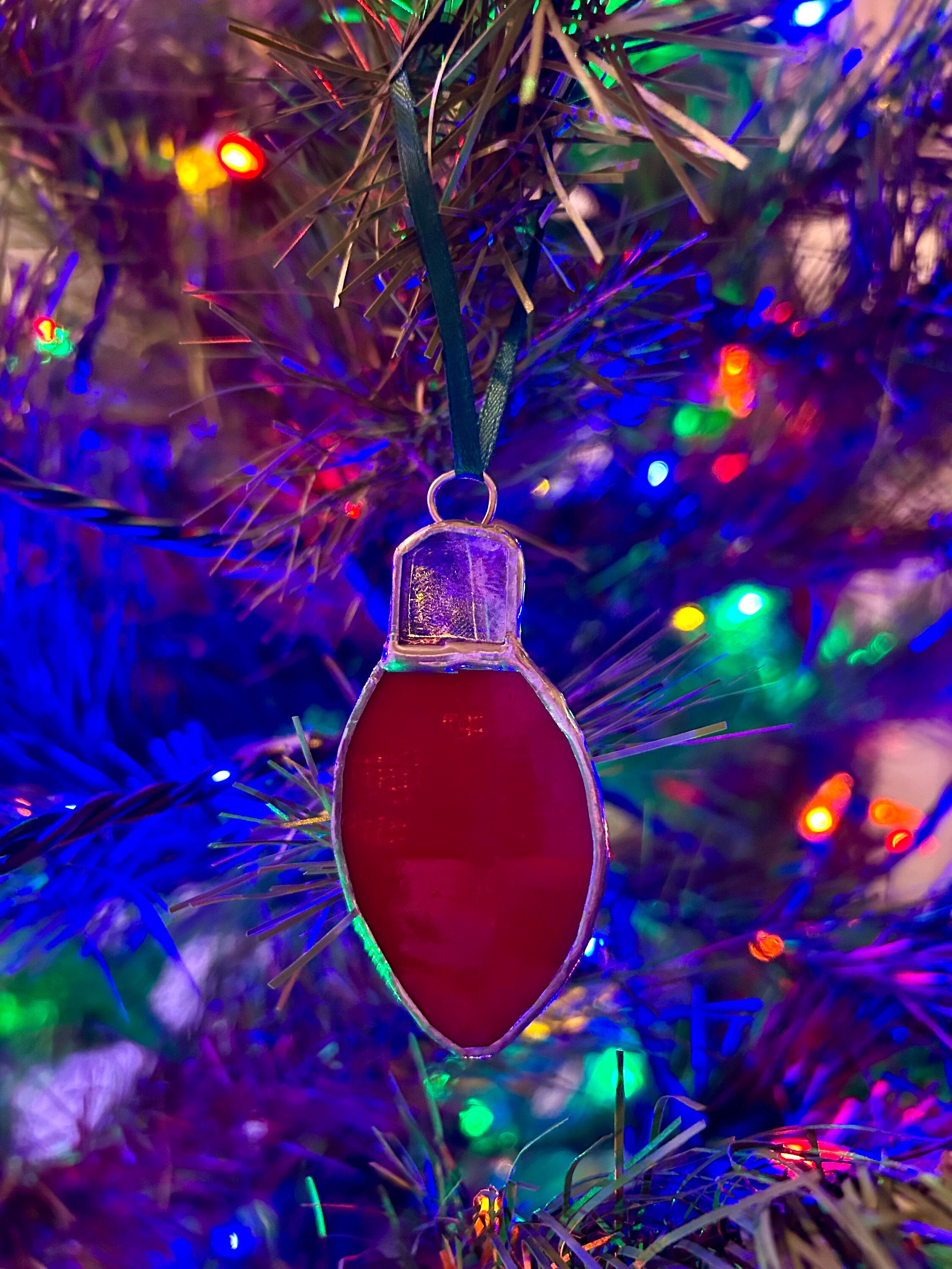 Stained Glass Lightbulb Ornament - Etsy