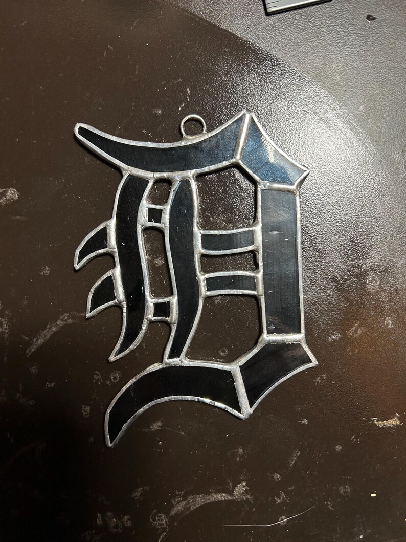 Stained Glass Old English Detroit Letter D - Etsy