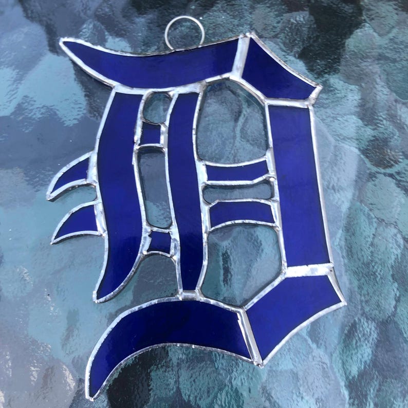 Stained Glass Old English Detroit Letter D - Etsy