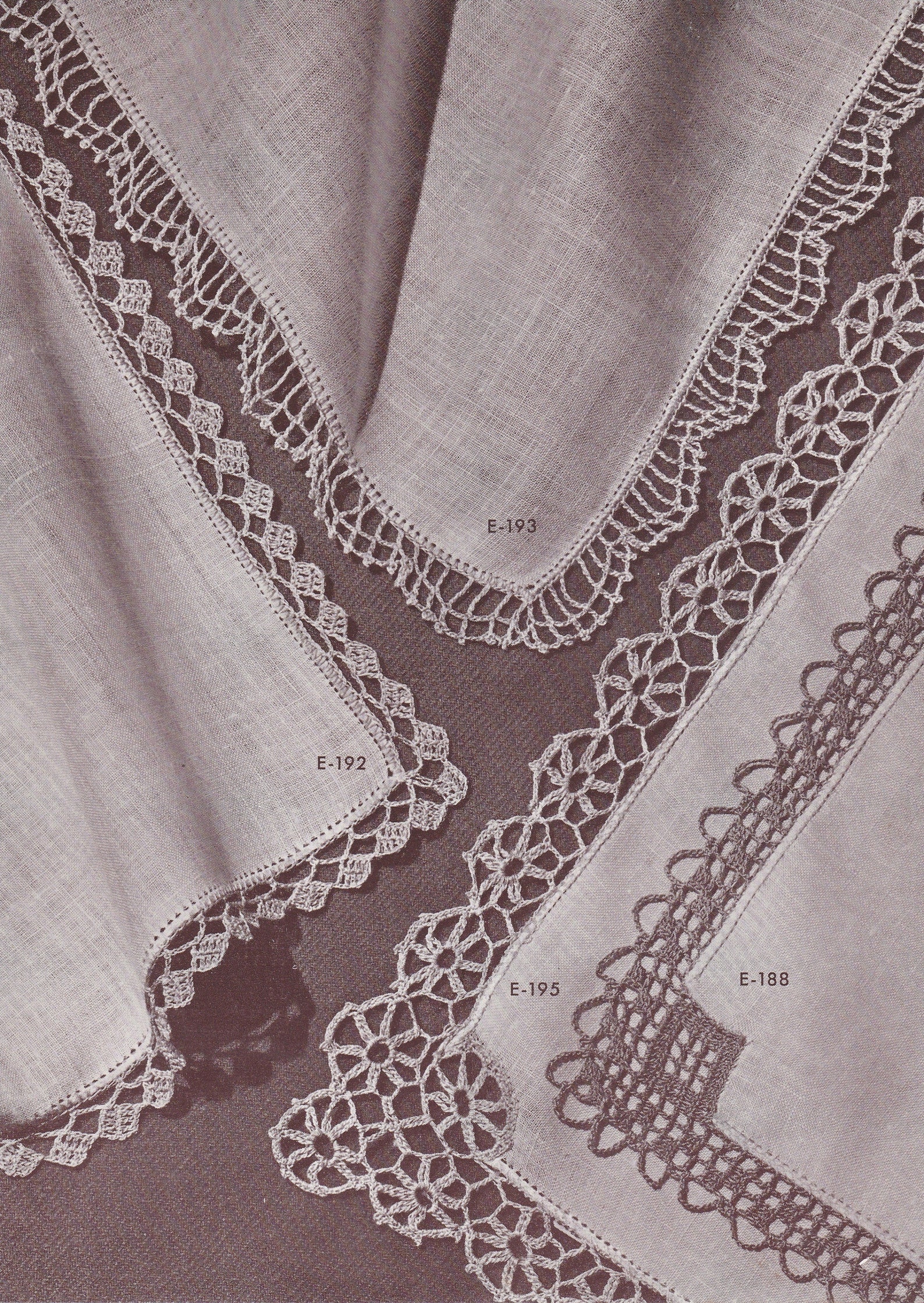 Vintage Handkerchief Crochet Edgings Patterns 1949 PDF Instant Download ...