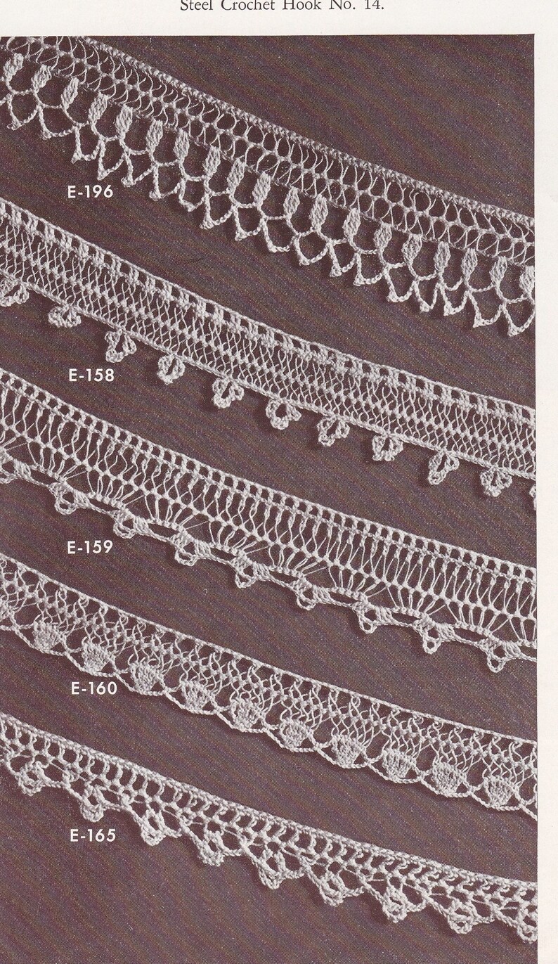 Vintage Handkerchief Crochet Edgings Patterns 1949 - PDF Instant ...