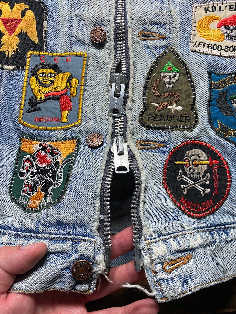 Vintage Levis Denim Vest 80s 90s El Vencedor Flour Bag Talon Vintage Levis Denim Vest 80s 90s El Vencedor Flour Bag Talon