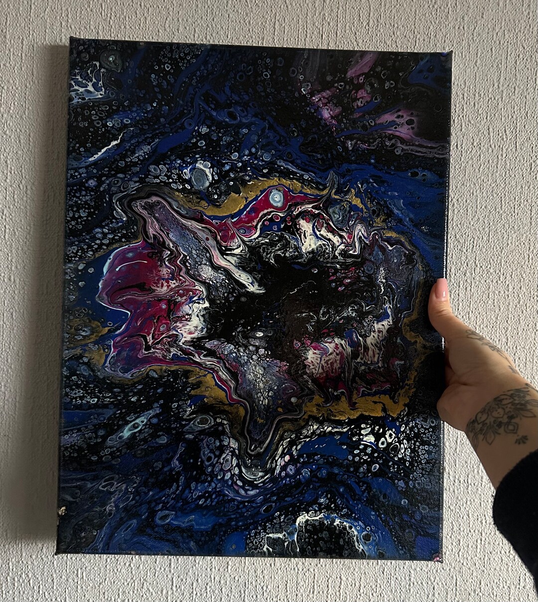 Acrylic Pouring Painting 30 X 40 Cm / Acrylic Picture / Canvas - Etsy