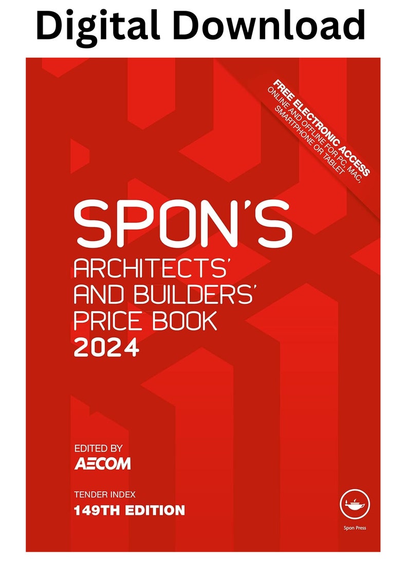SPONS 2024 Price Book, SPONS Online 2024, SPON'S Price Book, Spons ...
