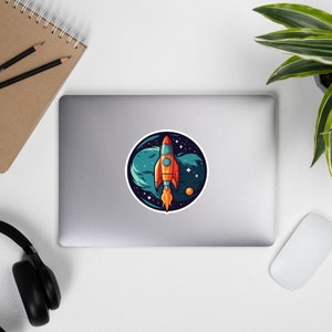 Rocket Sticker | Rocketship Sticker | Space Inspired Sticker | AI Art ...
