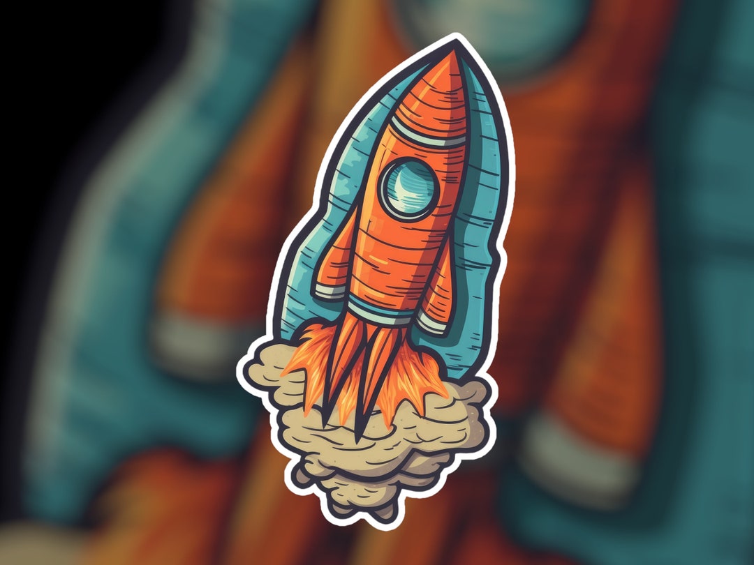 Rocket Sticker | Rocketship Sticker | Space Inspired Sticker | AI Art ...