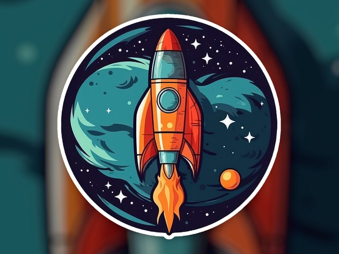 Rocket Sticker | Rocketship Sticker | Space Inspired Sticker | AI Art ...