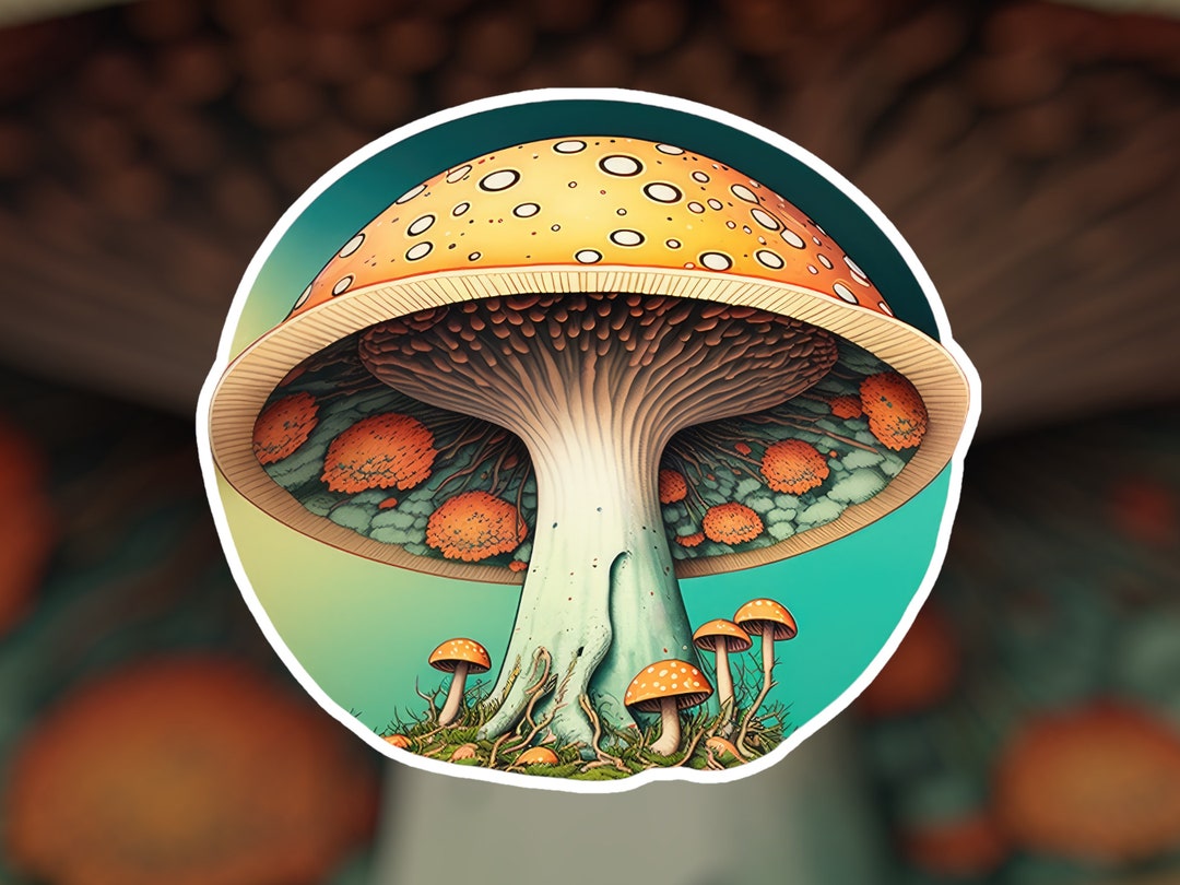 Mushroom Sticker | Fungi Sticker | Nature Sticker | AI Art - Etsy