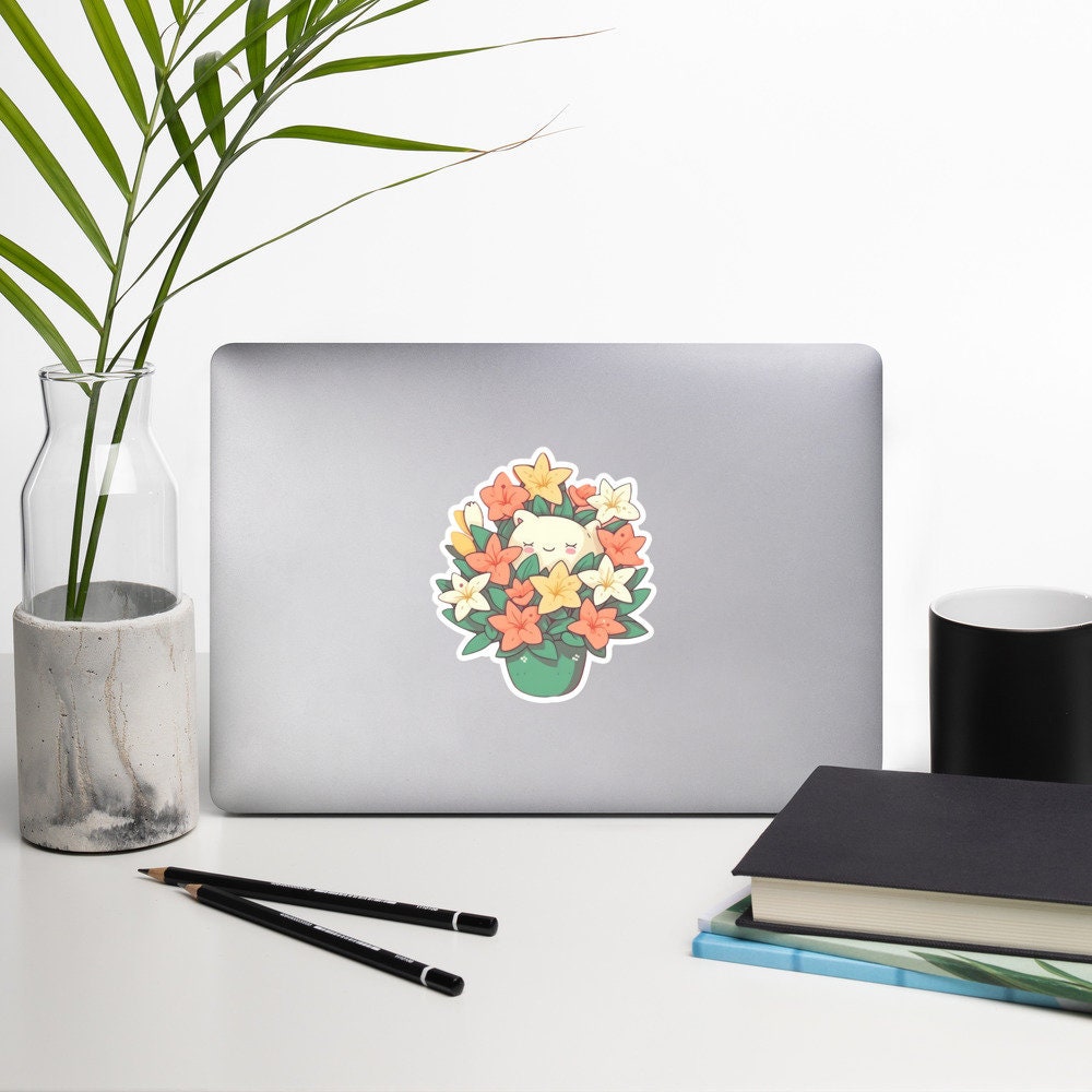 May Birth Flower Kawaii Sticker | Cute Kawaii Lily Sticker | Birth ...