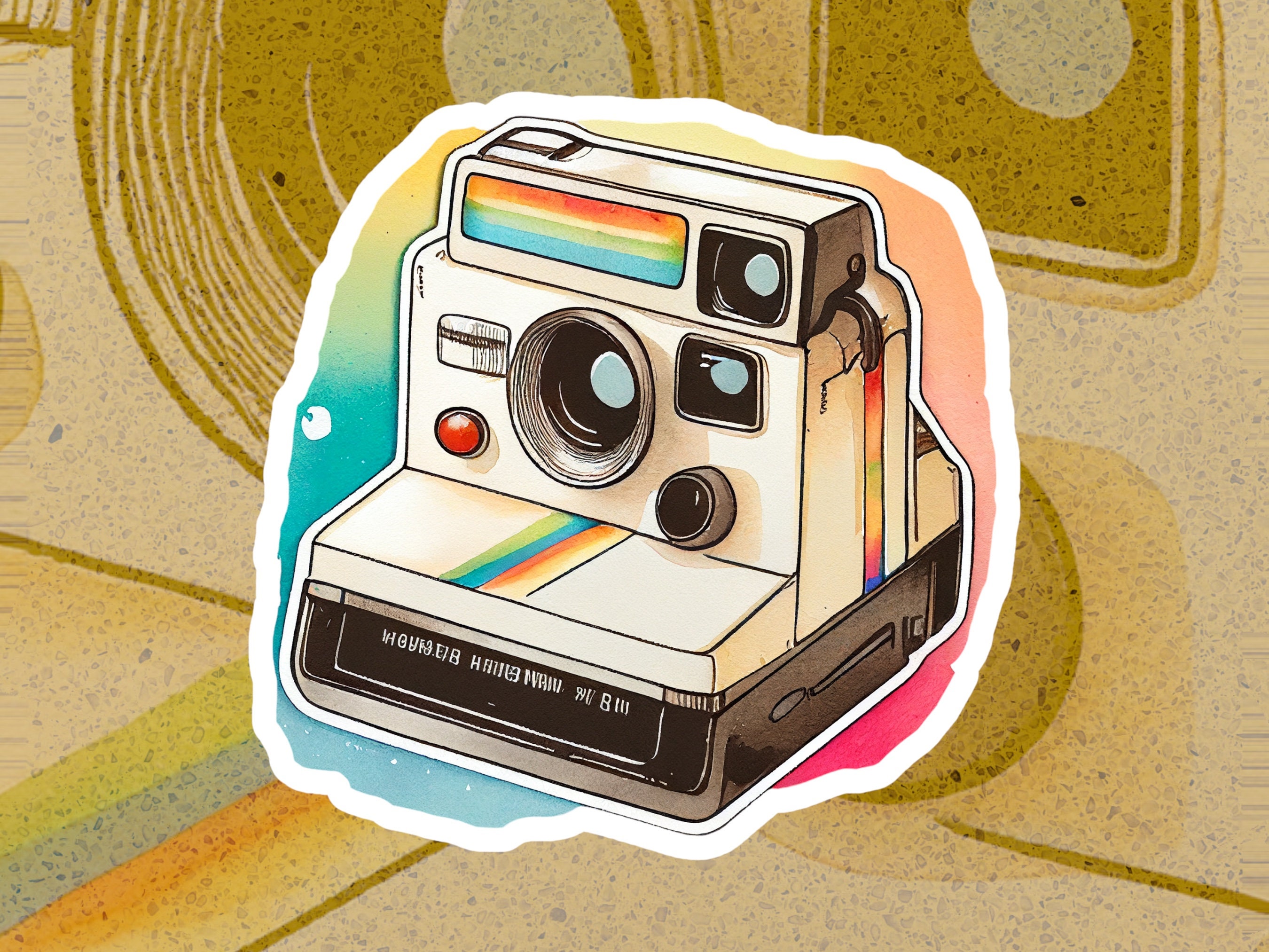 Polaroid Camera Colorful Background - Etsy