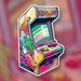 80's Arcade Game Sticker - Etsy