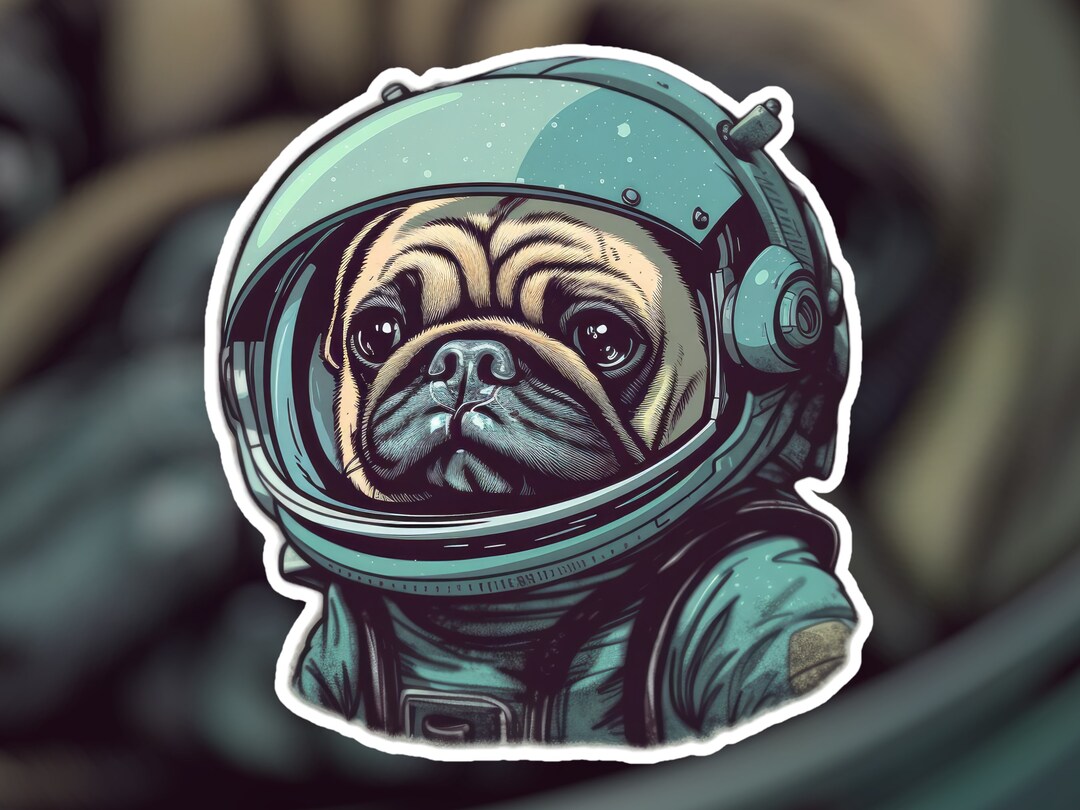 Dog in Space Sticker | Dog Sticker | Space | Astronaut | Cute Animal ...