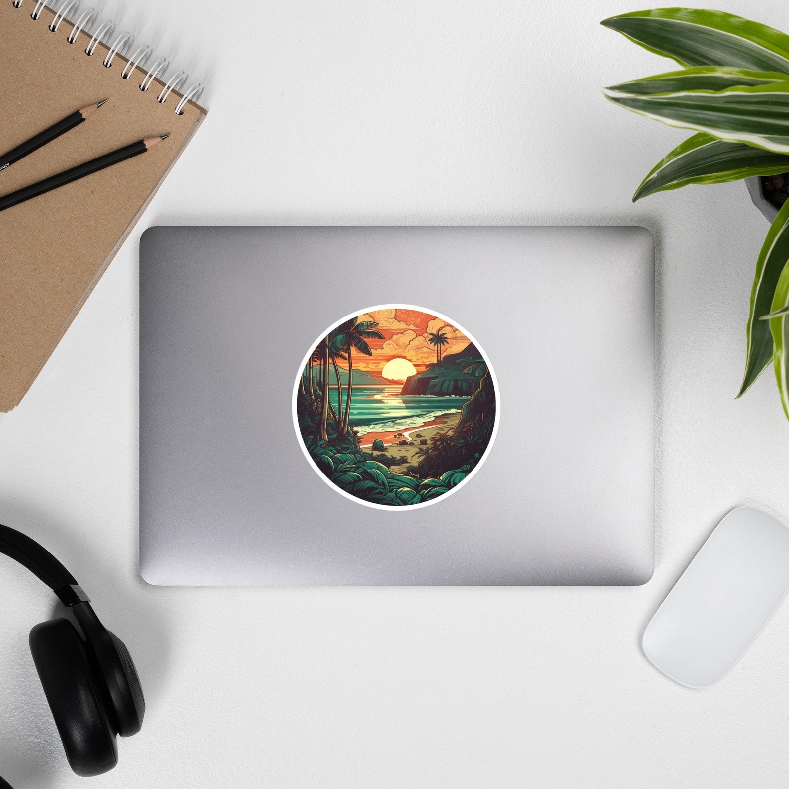 Beach Sticker | Beach Sunset | Tropical | - Etsy