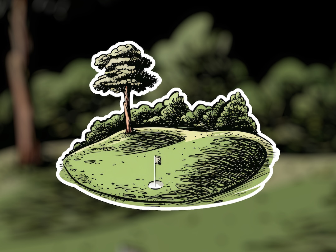 Golf Course Sticker | Golfing Sticker | Golf Gift | Golf Green ...