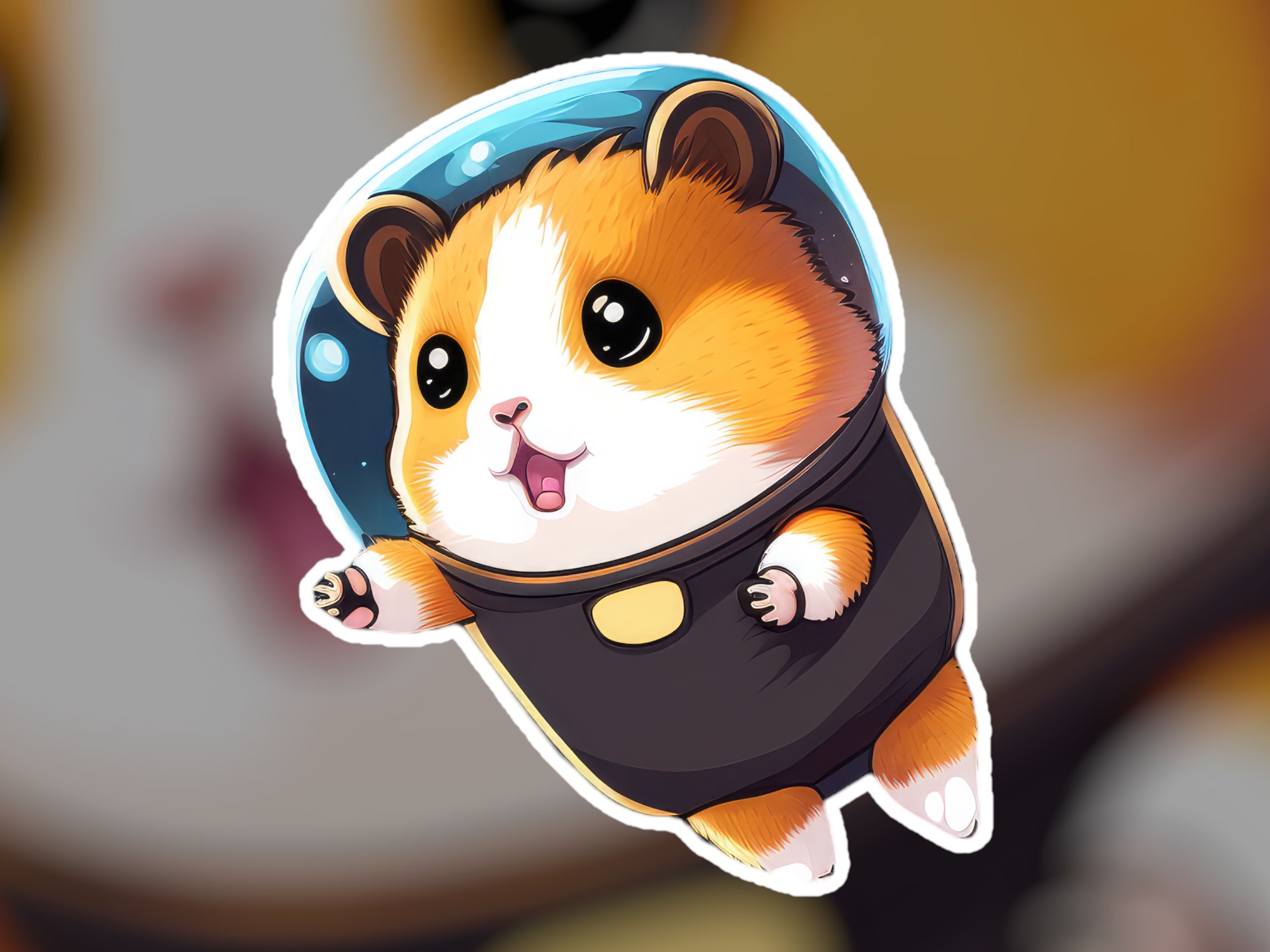 Hamster in Space Sticker Hamster Sticker Space Astronaut Cute Animal AI Art - Etsy