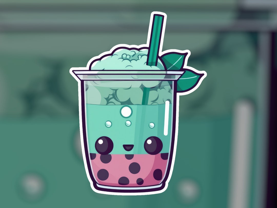 Kawaii Boba Tea Sticker | Cute Kawaii Sticker | Food and Drink - Etsy