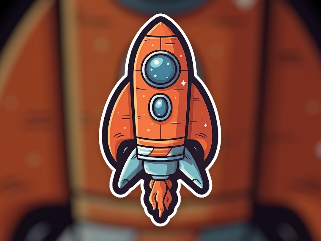 Rocket Sticker | Rocketship Sticker | Space Inspired Sticker | AI Art ...