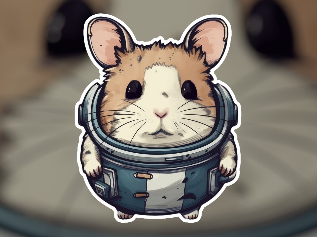 Hamster in Space Sticker | Hamster Sticker | Space | Astronaut | Cute ...