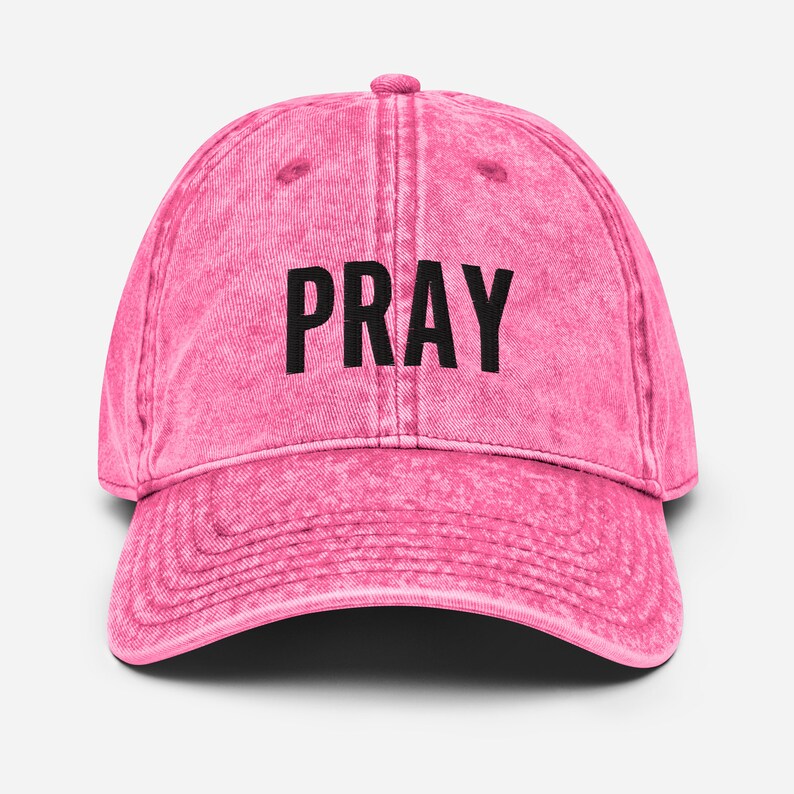 Embroidered Pray Vintage Baseball Hat Christian Apparel Pray Hat Bible ...