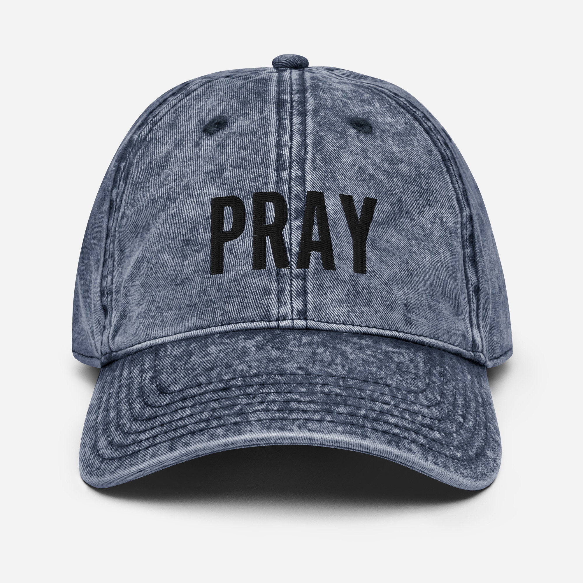 Embroidered Pray Vintage Baseball Hat Christian Apparel Pray Hat Bible ...