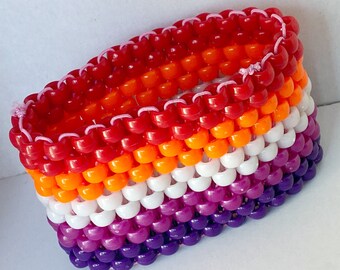 Grayromantic/gray-aro Pride Flag Pearlescent Bead Kandi Cuff - Etsy