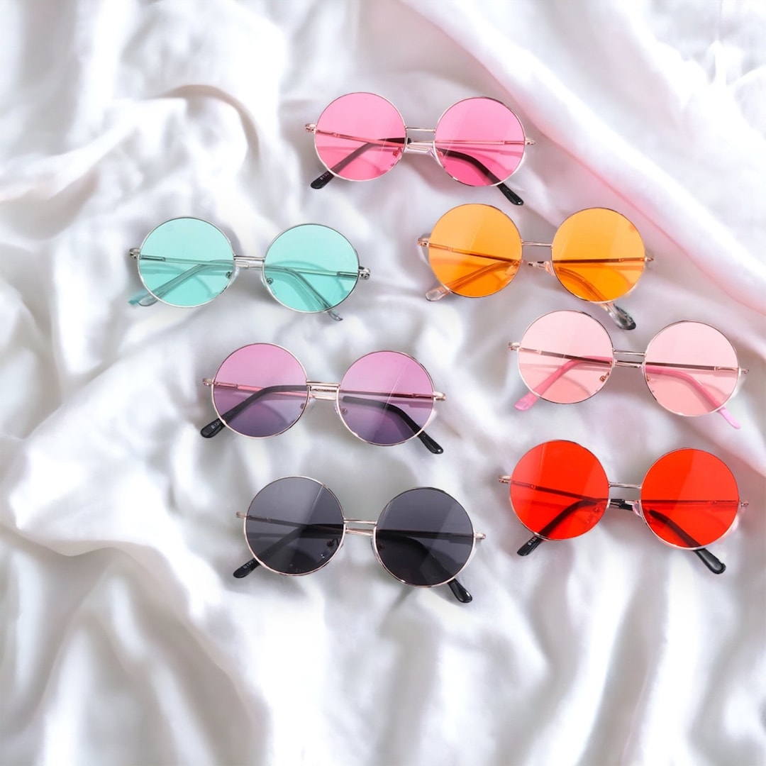 Vintage Circle Shades / Multi Colored Sunglasses / Summer / Spring ...