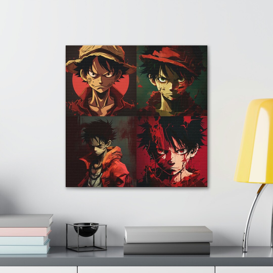 One Piece Luffy Red Ver. Collage Wall Art - Etsy