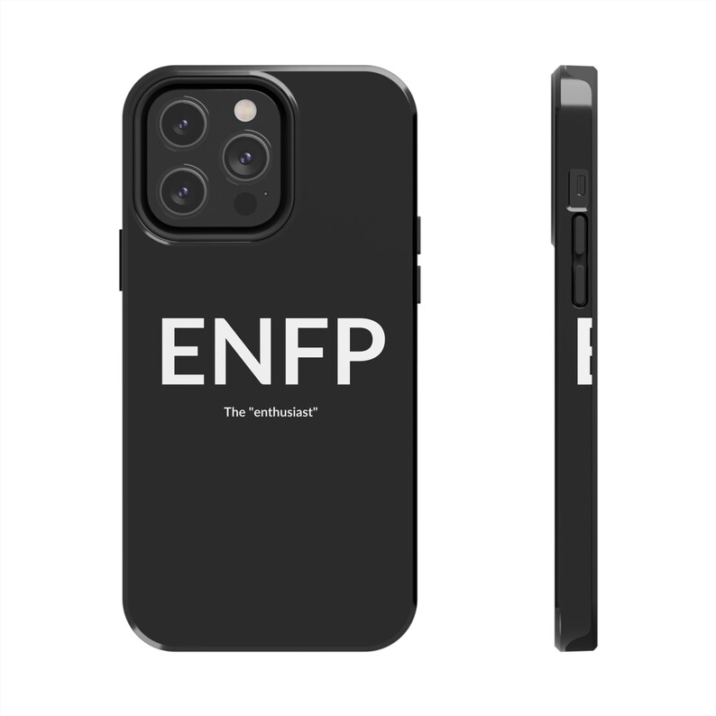 MBTI ENFP Simple Black Background Design Iphone Tough Phone - Etsy