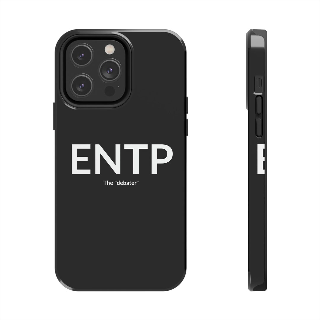 MBTI ENTP Simple Black Background Design Iphone Tough Phone - Etsy Hong ...