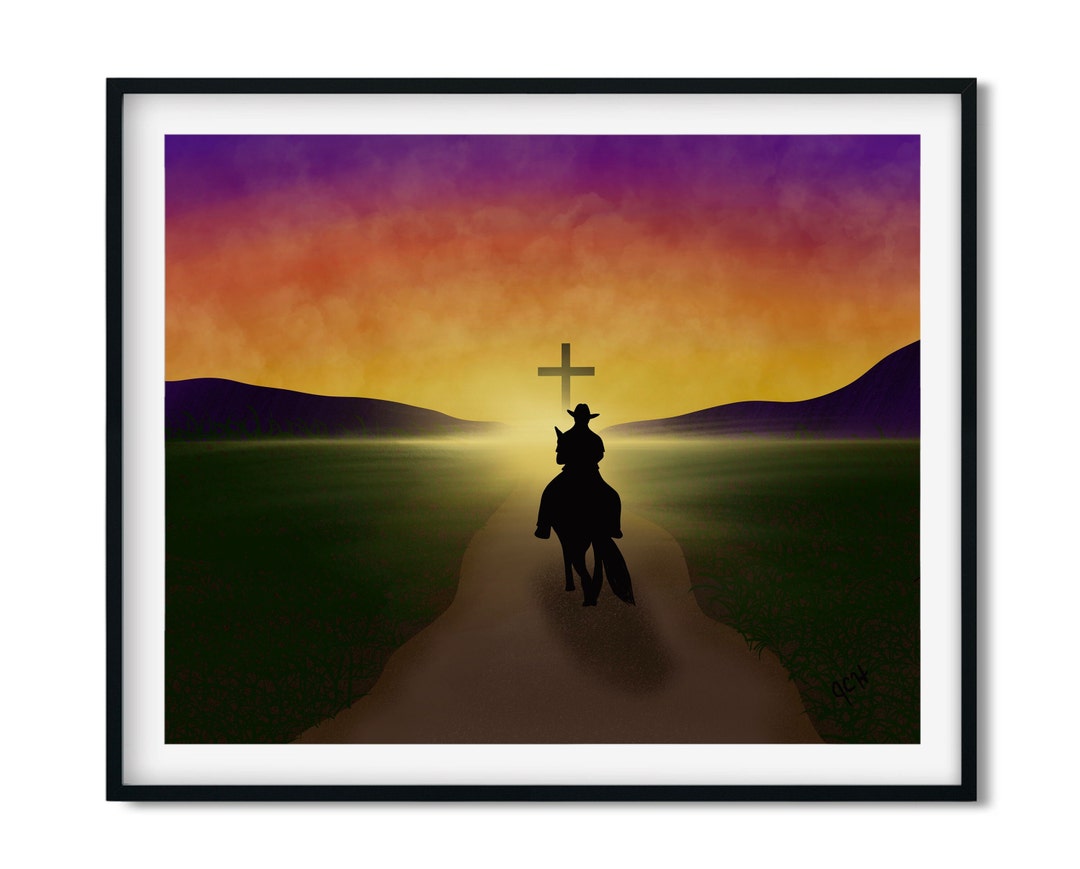 So Long Cowboy - Original Artwork - Instant Download - Western Cowboy ...