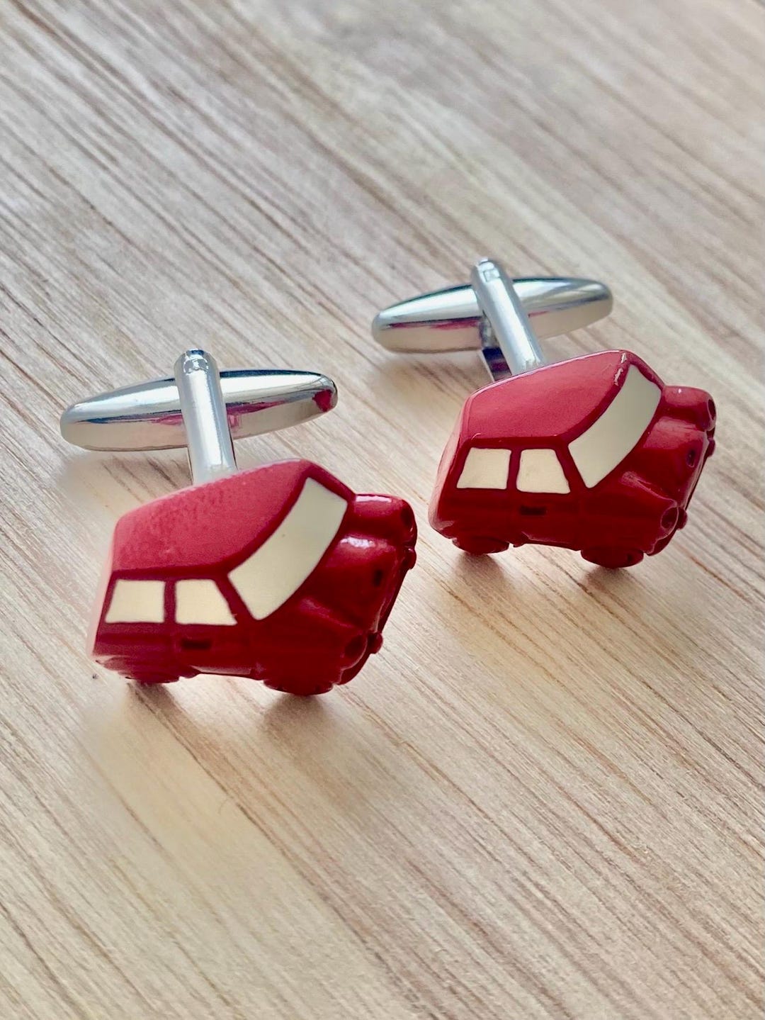 Red Mini Car Cufflinks - Etsy