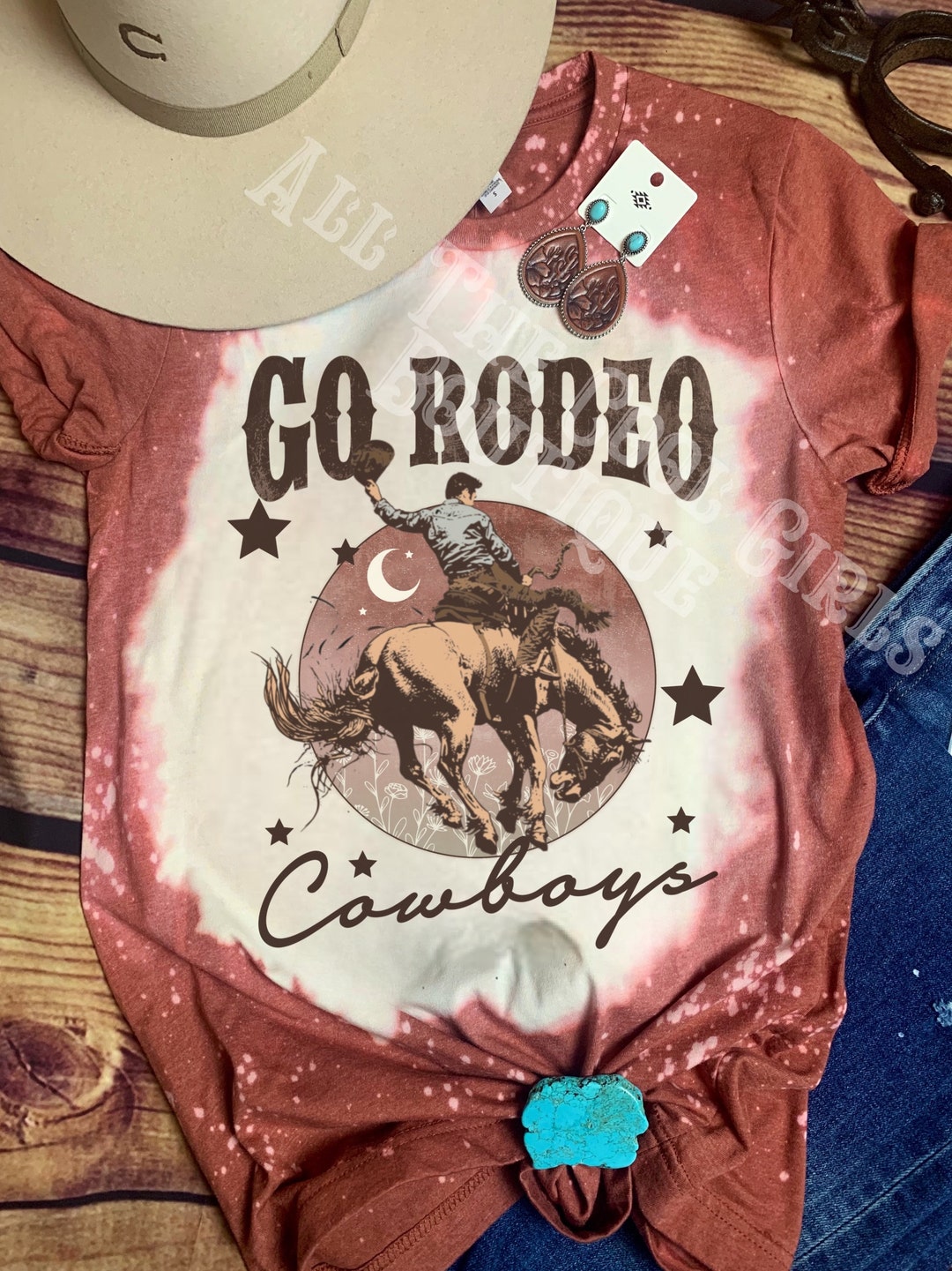 Go Rodeo Cowboys Bronc Graphic Tee - Etsy