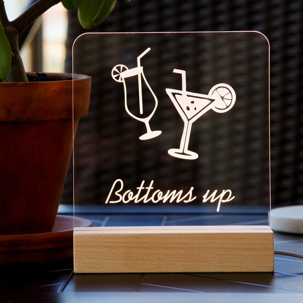 Bottoms up Sign - Etsy