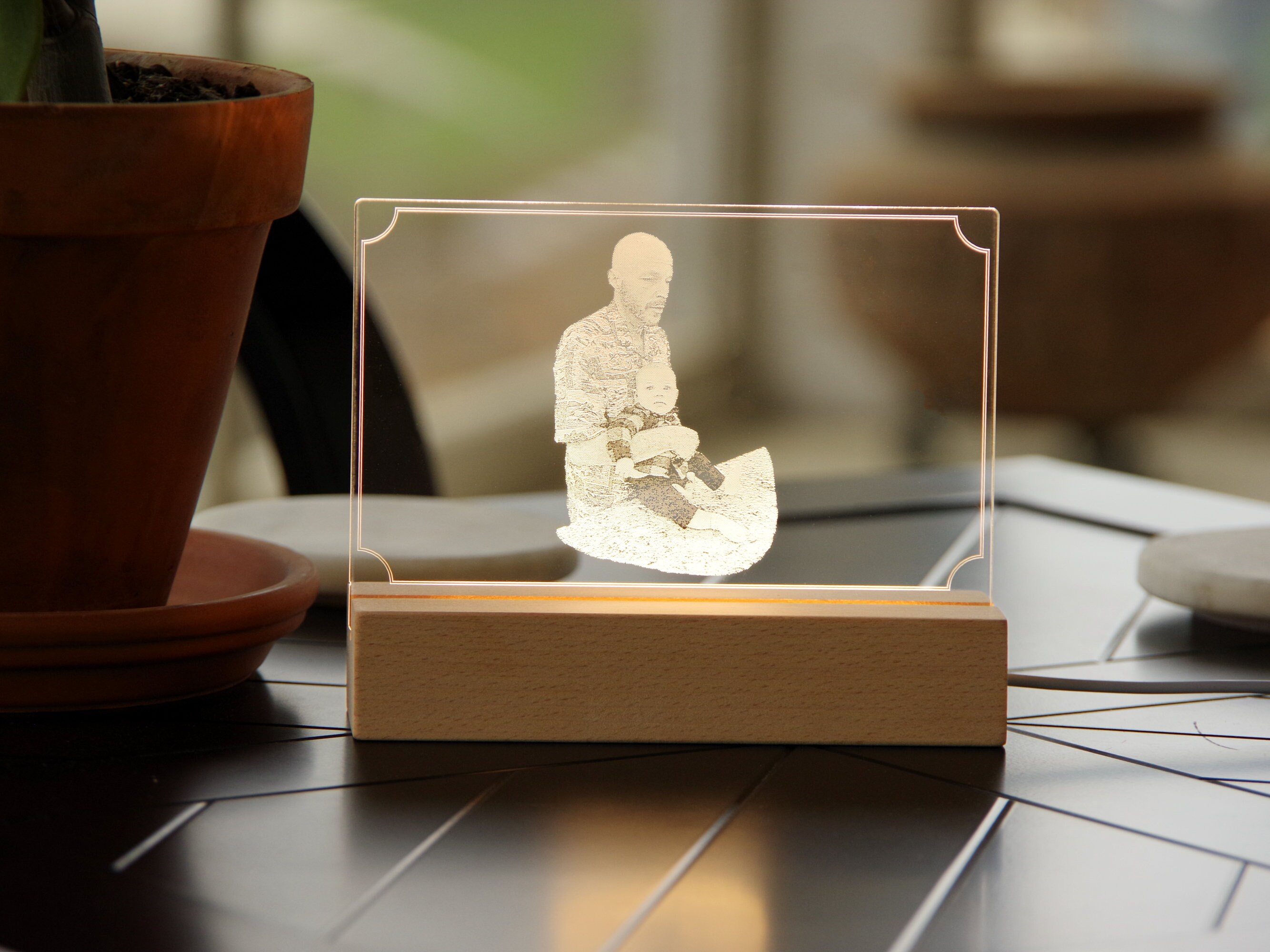 Photo Engraved Acrylic Sign Light up Custom LED Home Decor, Night Light ...