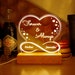Personalized Engraved Acrylic Light up Sign Infinity Heart Custom LED ...