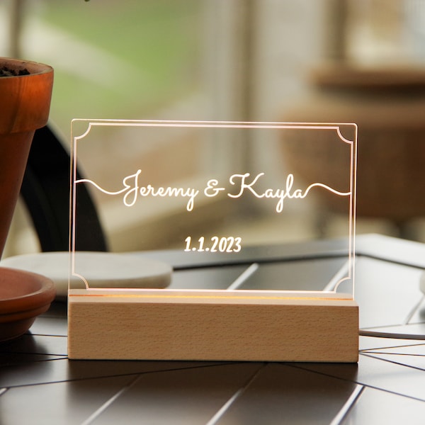 Acrylic Light up Sign Rectangle - Etsy