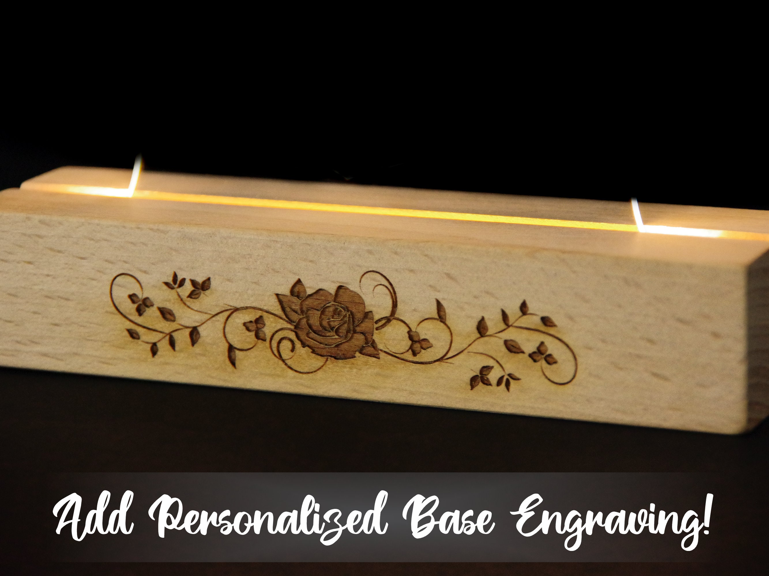 Personalized Engraved Acrylic Light up Sign Infinity Heart Custom LED ...