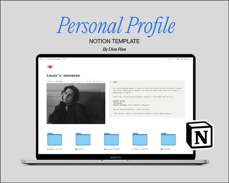 Personal Profile - Concept Template - Etsy UK