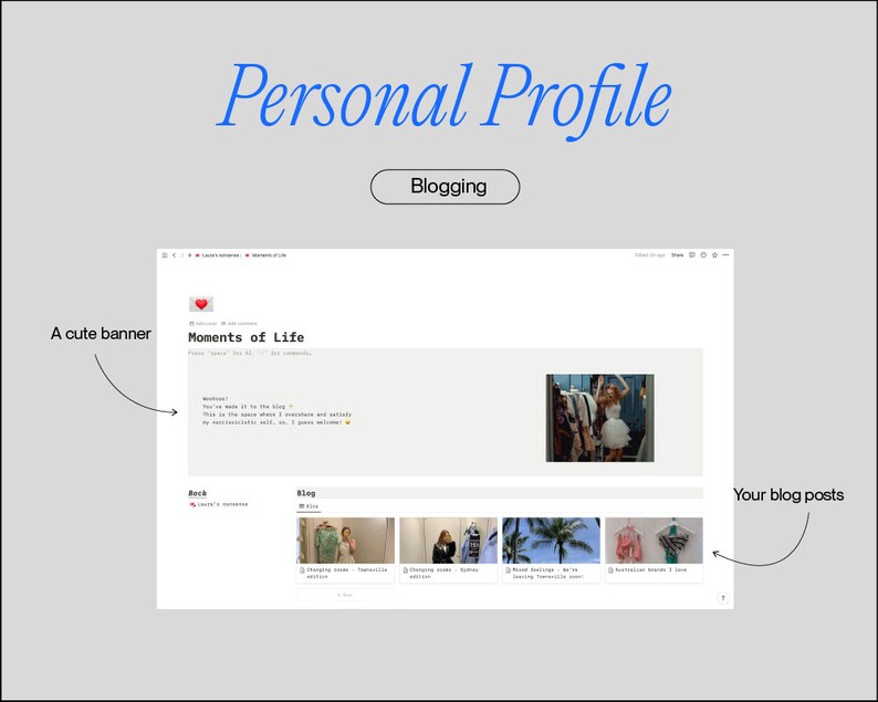 Personal Profile - Concept Template - Etsy UK