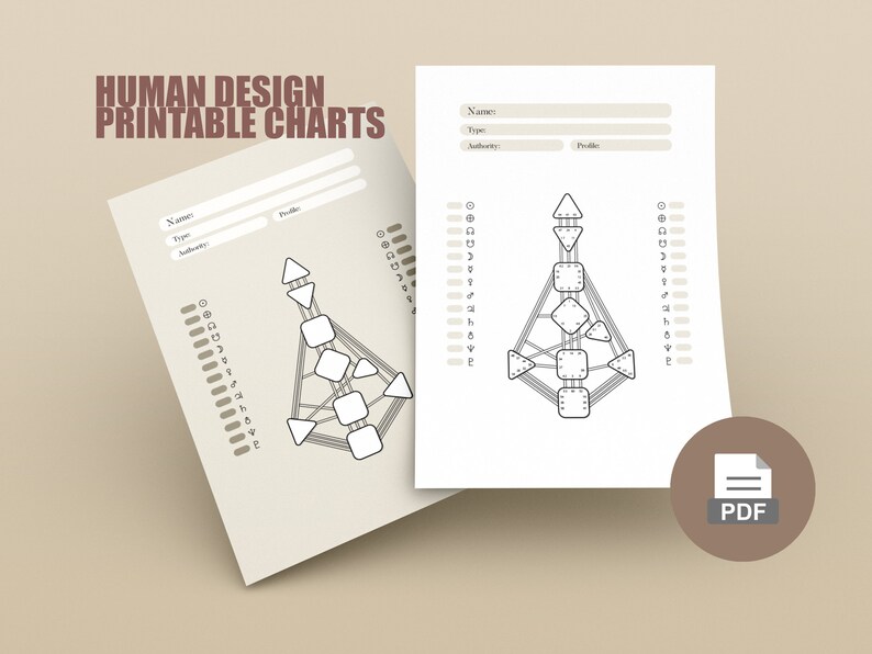 HUMAN DESIGN Printable Charts - Etsy