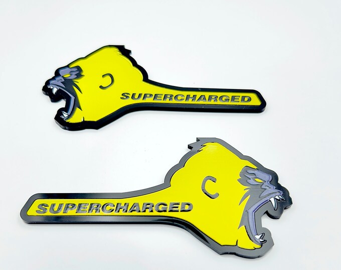 2X Demon Hound Hellhound Dog Redeye Emblem Badge for Charger Challenger ...