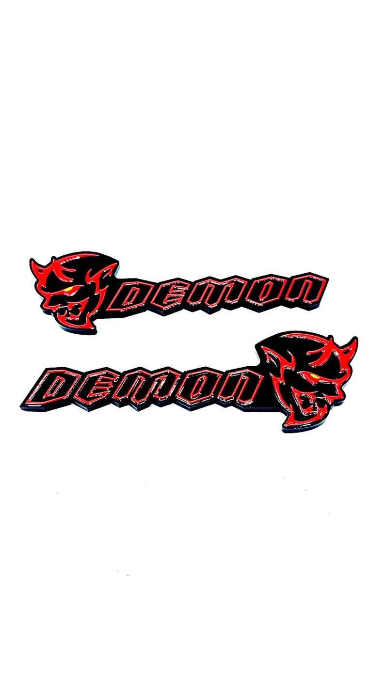 Demon Hellcat Supercharged Custom Badge Dodge Challenger Charger TRX ...