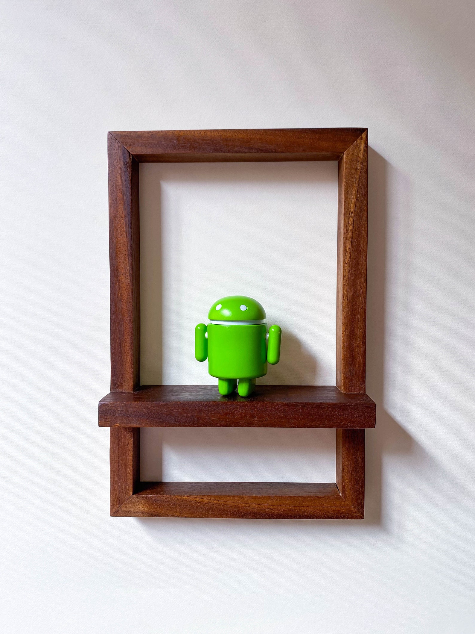 Rustic Wooden Frame Shelf - Handcrafted Wall-mounted Decor - Home Decor ...