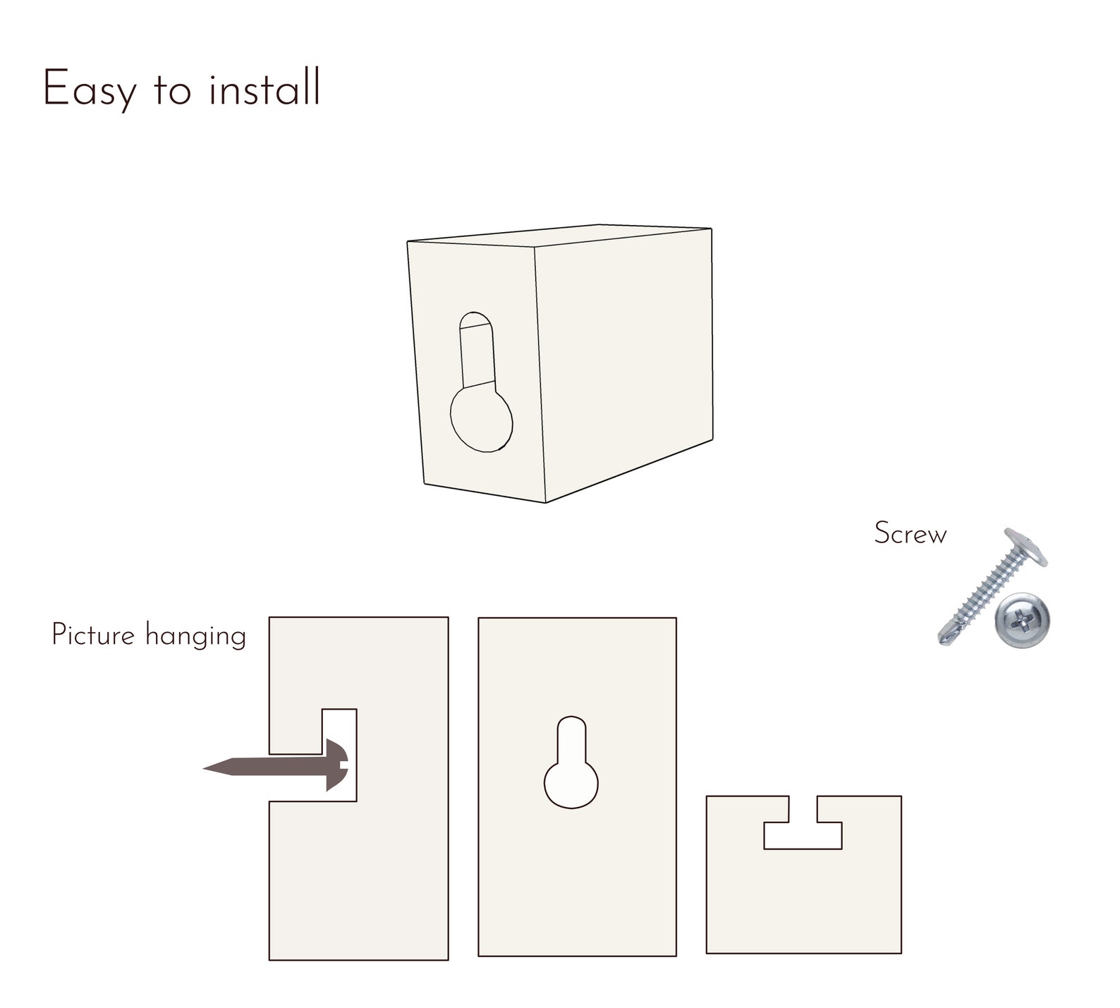 Rustic Wooden Frame Shelf - Handcrafted Wall-mounted Decor - Home Decor ...