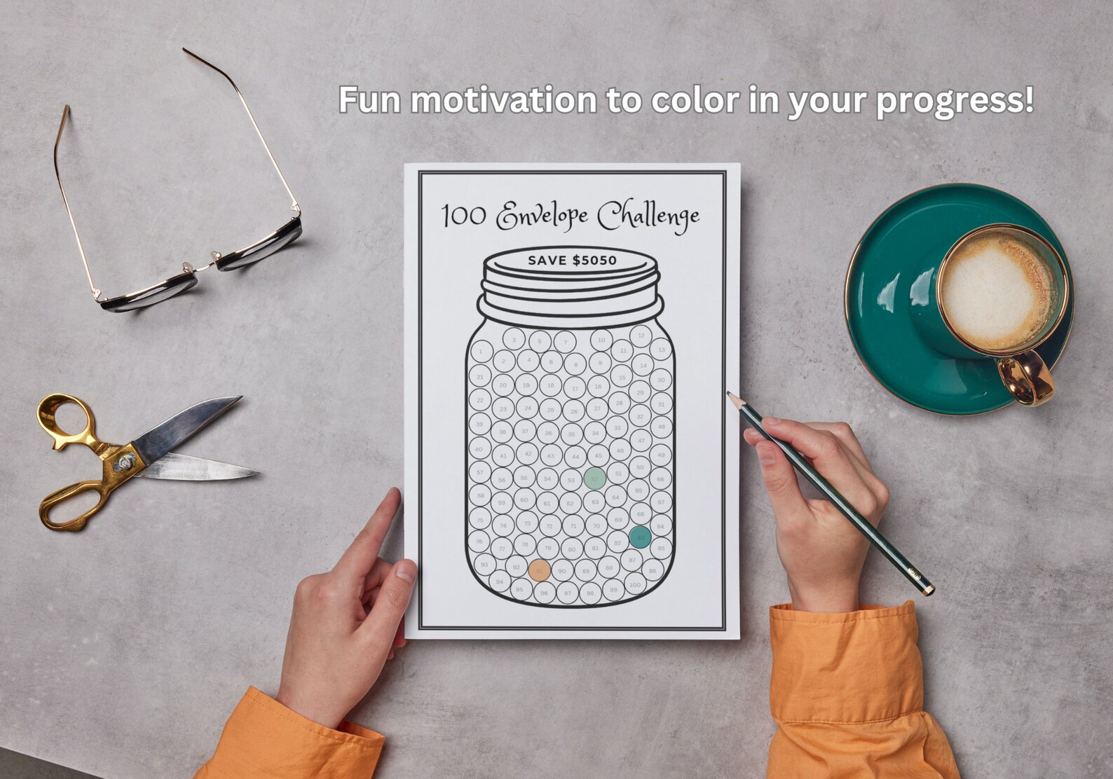 Simple 100 Envelope Challenge Printable Instant Download Printable PDF Money Savings Challenge ...