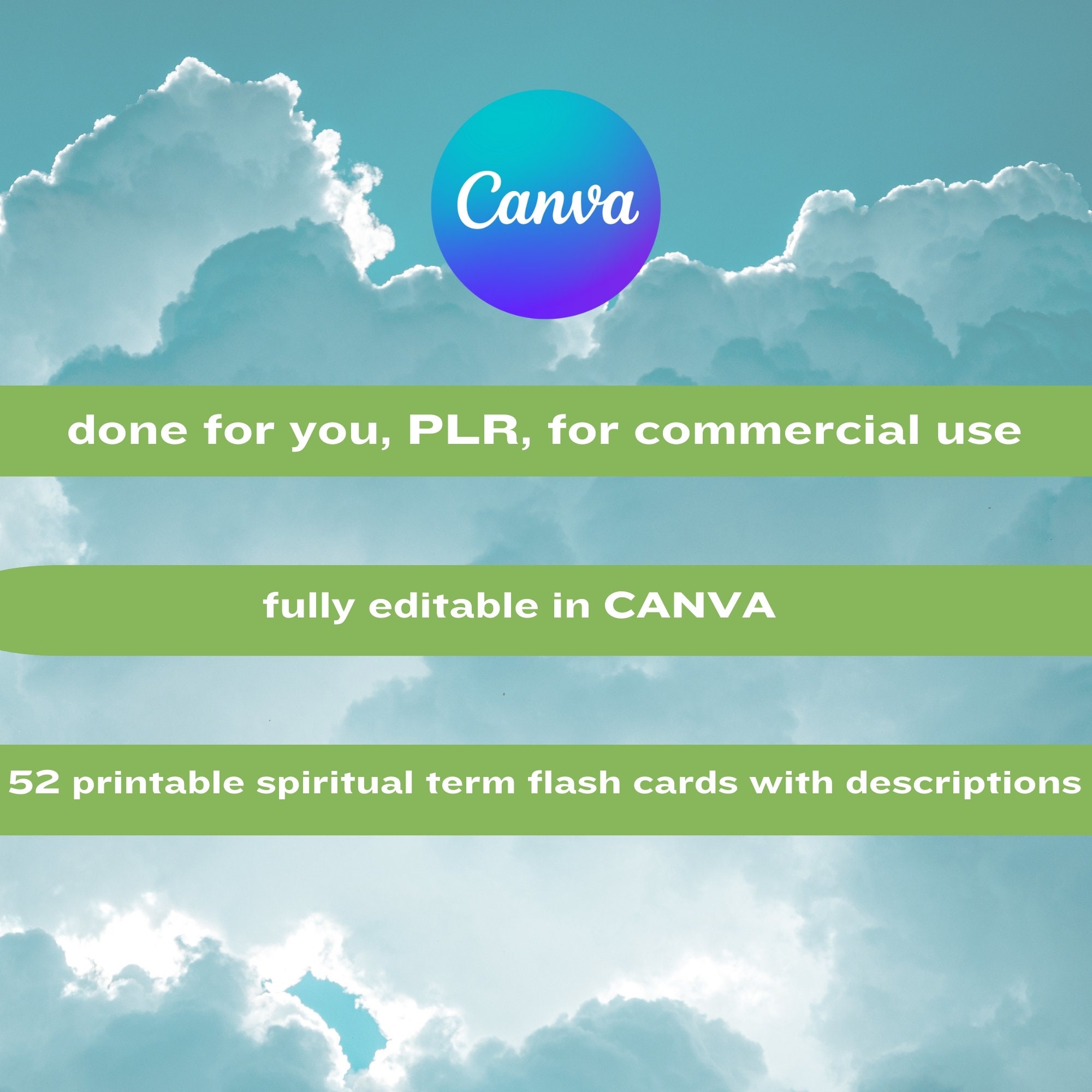 PLR Flashcards, PLR Spiritual Terms, Descriptive Flashcards, Printable ...