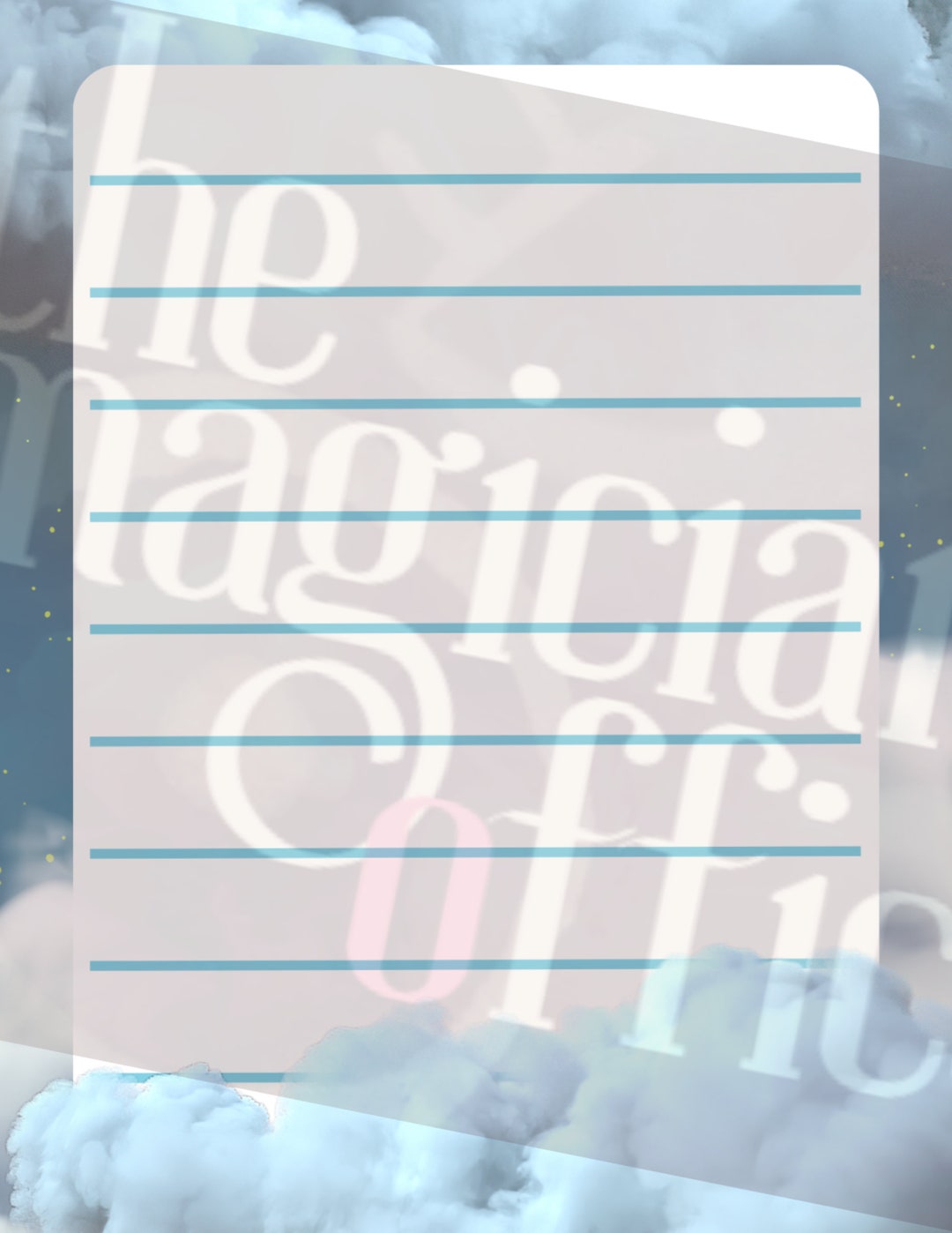 CLOUD HAVEN Design 4.25in X 5.5in Small Notepad PRINTABLE Digital Note ...